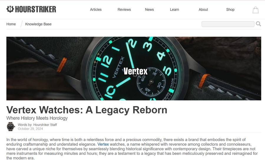 Vertex Watches – The Vertex Watch Company
