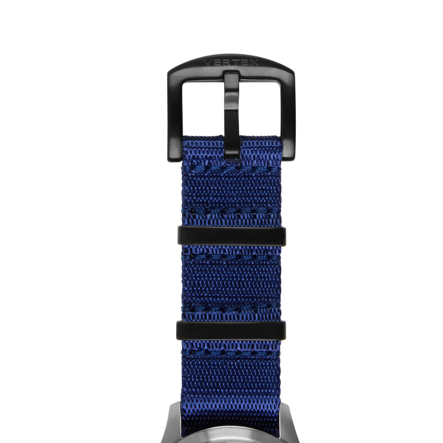 Navy Blue DLC Fabric Watch Strap – The Vertex Watch Company